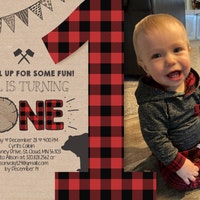 Editable Lumberjack Birthday Invitation Rustic Woodland Birthday Bear ...