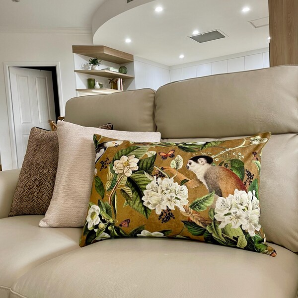 Maison Voyager Designer Velvet/cotton Pillow Cover in Roseum Coral in ...