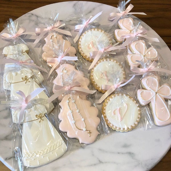 Boy Baptism Cookies/christening Decorated Cookies/ Baptism Cookies for ...