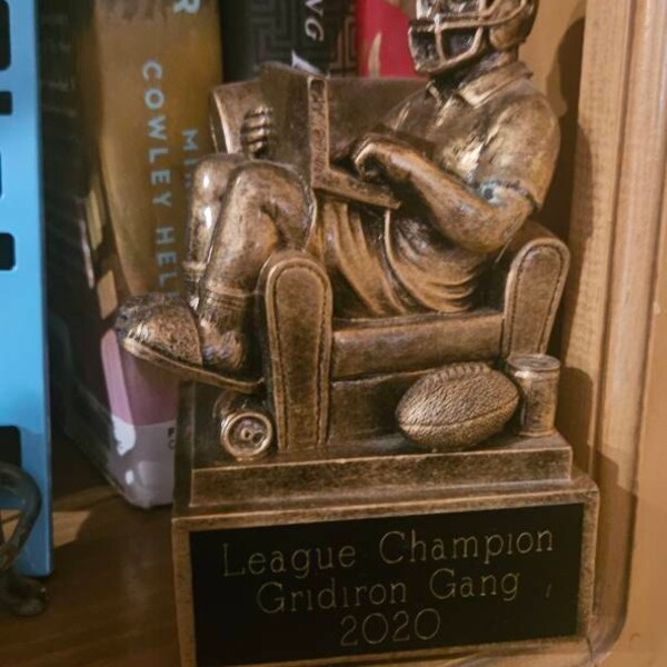 Fantasy Football Armchair Quarterback Trophy/award Free Engraving!!! - Etsy