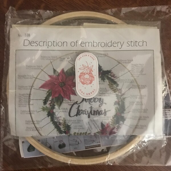 Transparent Embroidery Kit for Beginner / Flowers Embroidery / European ...