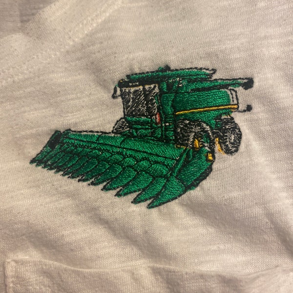 Green Combine - Machine Embroidery Design - Etsy