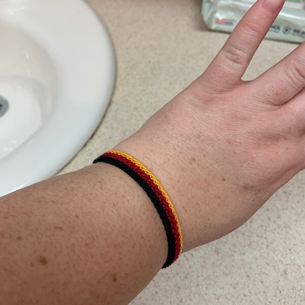 German Flag Friendship Bracelet, Germany Flag Soccer Gift, German ...