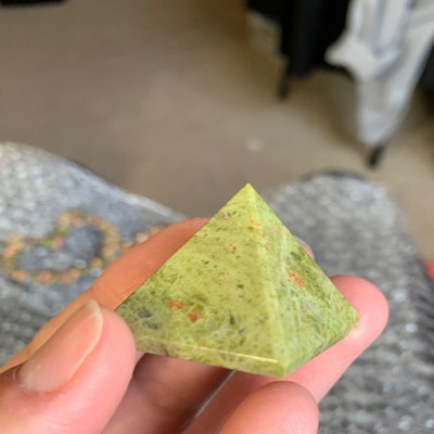 UNAKITE Natural Medium Gemstone Crystal Pyramid 27-30mm - Etsy