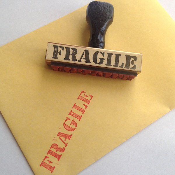1 "fragile" Vintage 1955 Rubber Stamp Mark Your Packages From Original ...