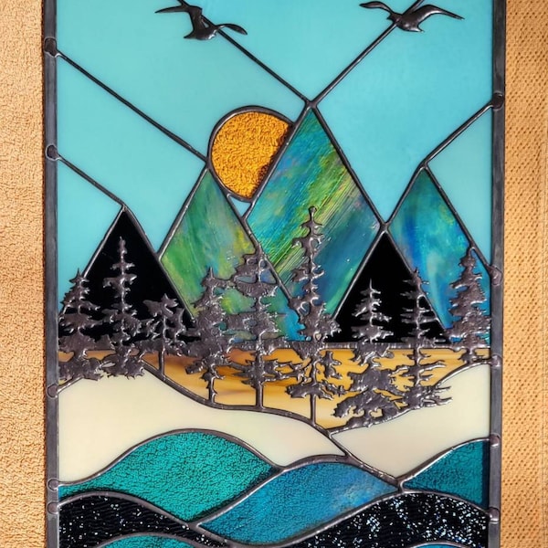 Tree2 - Windy Tree Copper Foil Overlay for Stained Glass - Etsy