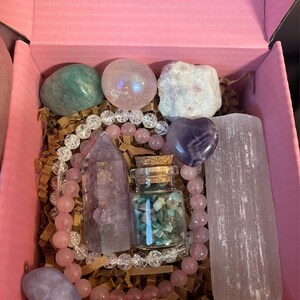 Mystery Pink & Purple Crystals Gift Box Pastel Crystal Gift - Etsy