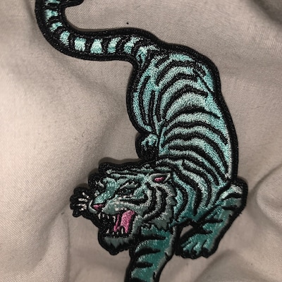 Pastel Tiger Patches Pink Lilac Aqua Mint Yellow Embrodered Iron on ...