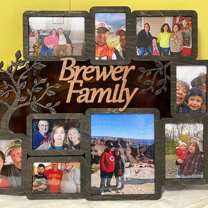 Personalized Family Tree Family Tree Collage Frame Wall | Etsy