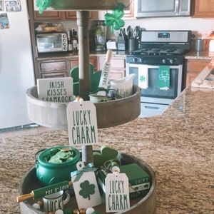 St. Patrick's Day Decor Bundle, Shamrock, Set of 3, Tiered Tray, Lucky ...