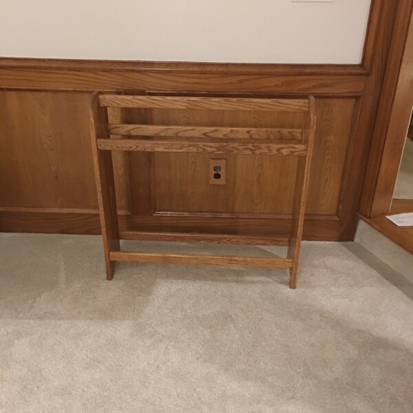 Mission Quarter Sawed Oak Quilt Rack - Etsy