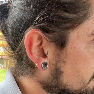 Violet Charoite Stone CURVED SEPTUM TUSK Tribal Septum Nose - Etsy