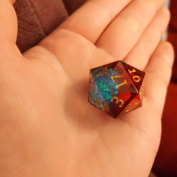 Demon's Blood DND D6, D20 Dice, Red Sharp Edge D&D Dice Set, Dungeons ...