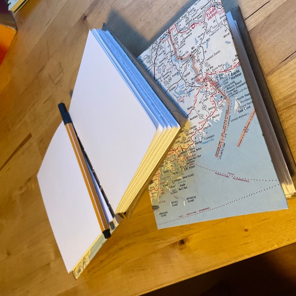 Custom Made to Order Map Travel Journal Notebook, Small - Etsy