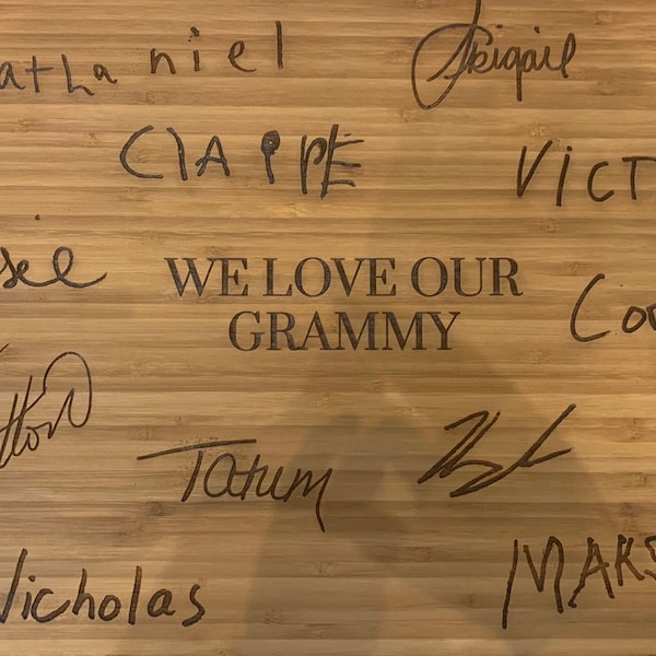 Personalized, Engraved Custom Handwriting Cutting Board by Left Coast ...