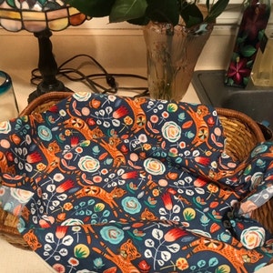 Cloth Napkins Sets of 4 Dapper Foxes Gray Orange Black - Etsy