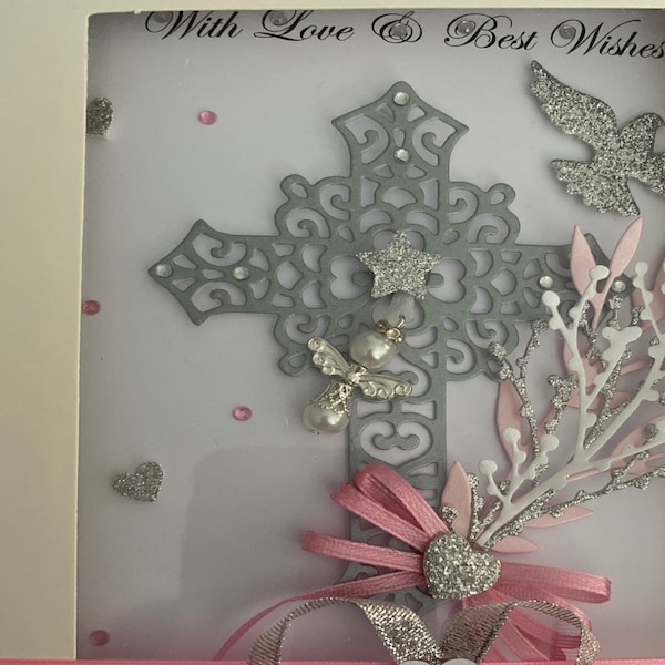 Personalised Luxury Handmade Christening/ Baptism/ Holy Communion Card ...