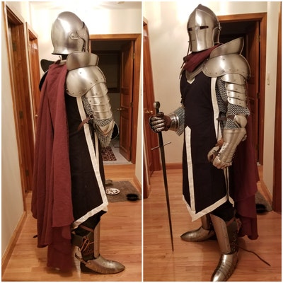 Knight's Cape Medieval Linen Cloak - Etsy