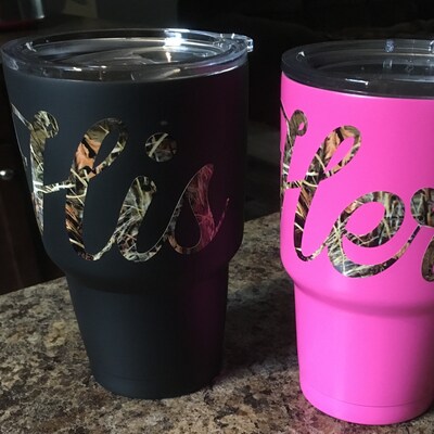 Custom Camo Yeti Decal, Camo Vinyl Decal, Camo Monogram Decal, Custom ...