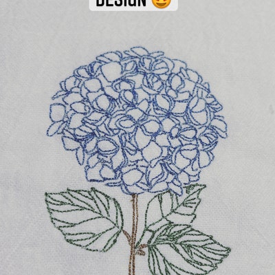 Hydrangeas Embroidery Hamptons Style Design Machine Embroidery File ...