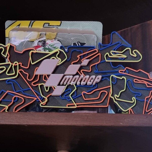 Motogp Wall Art (fan Art) World Class Racetrack Outlines in the Shape ...