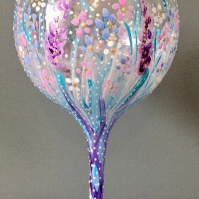 Dreamy Meadow. Beautiful Hand Painted Gin Balloon. Quirky and - Etsy