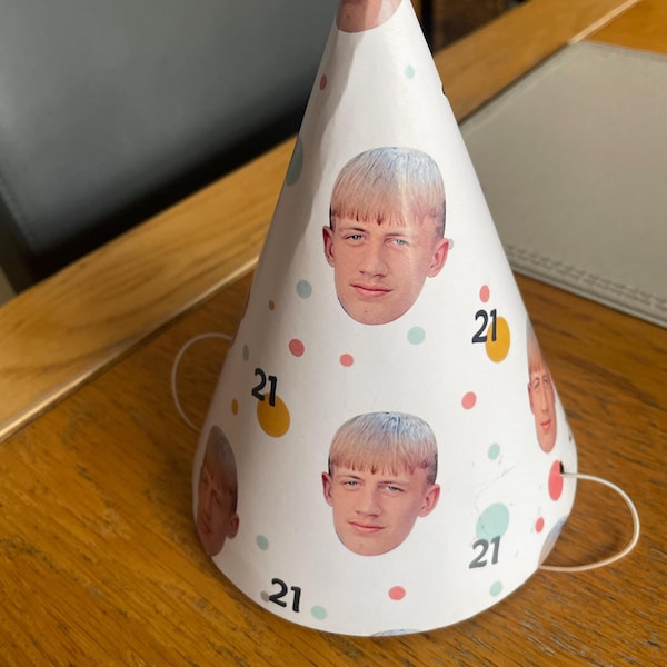 Personalised Photo Face Party Hats for 21st Birthday Party Decorations ...
