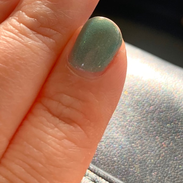 Princeton - Refined Mint Green Holographic Nail Polish - Etsy