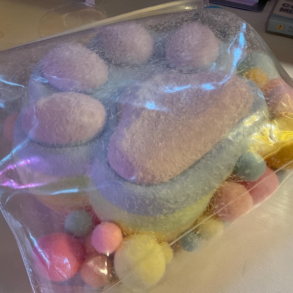 Huge Cat Paw Taba Squishy Toy, Pillow Size Stress Reliever, Paw Color ...