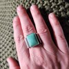 Beth Dutton Inspired Turquoise and Sterling Silver Large Statement Ring ...