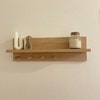 Entryway Organiser, Wooden Shelf, Key Holder for Wall, Wooden Peg Coat ...