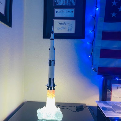 Apollo 11 Saturn V Rocket Lamp Desk Lamp Gift Space Lover Lamp Space X ...