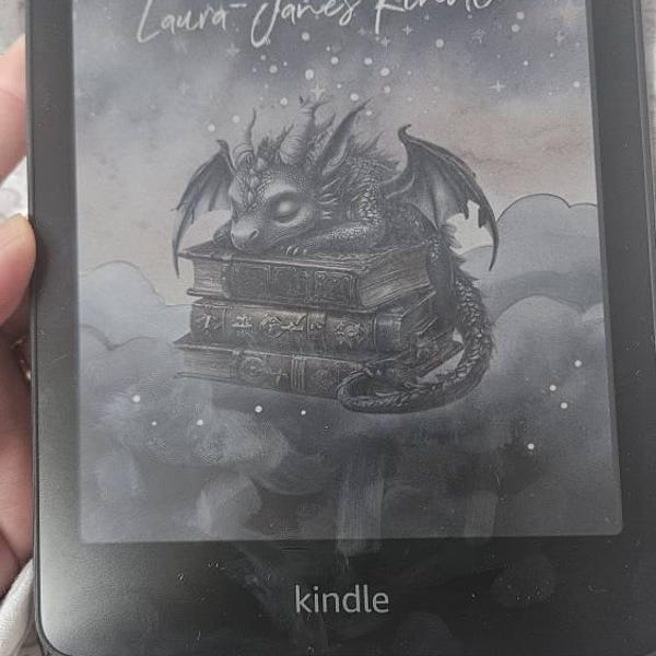 Bookish Sticker Inspired Kindle Insert - Neutral Checkered Compatible ...