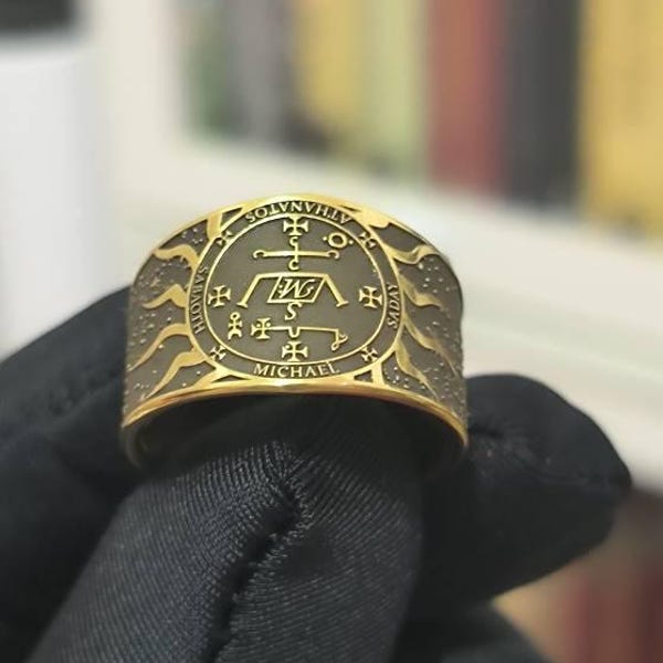 MICHAEL Seal Ring: Archangel of Protection and Divine Power, Solomon ...