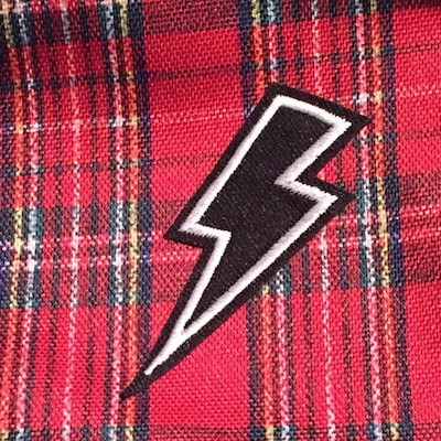 Thunderbolt Iron-on Patch, Lightning Bolt Badge, DIY Embroidery ...
