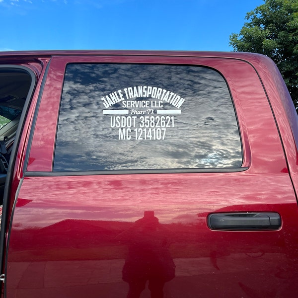 Custom US DOT Trucking Decal Stickers Custom Truck Decal (tow Truck ...