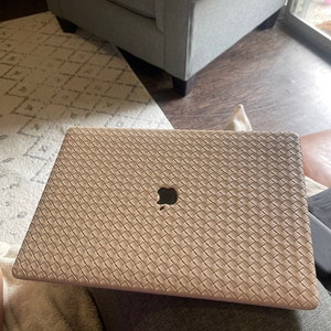 Woven Leather Milky Beige Hard Case Cover for MacBook Air 13 MacBook ...