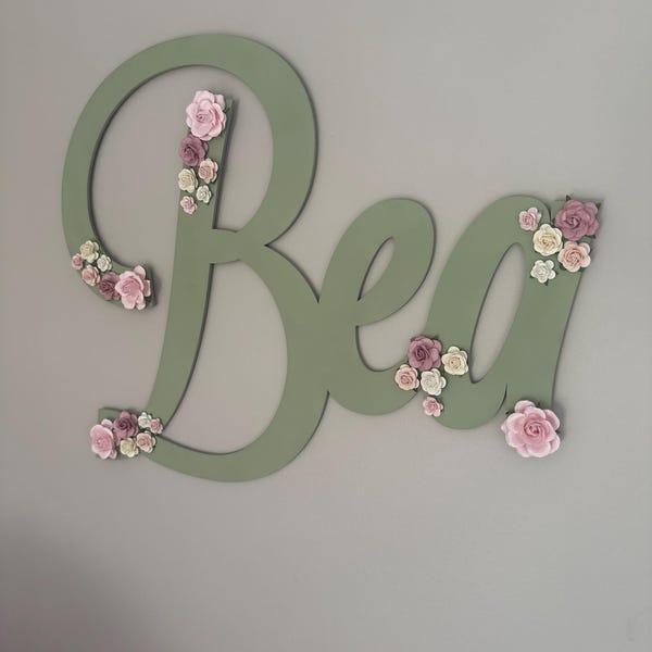 Large Name Sign, Large Name Sign for Nursery, Large Wall Art, Large ...