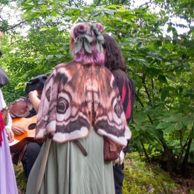 Moth Butterfly Cape Emperor Moth Cloak Dance Wings Costume Short Small ...