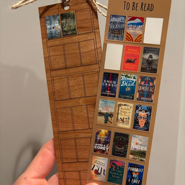 Book Tracker Bookmark | Wood Bookmark | Wooden Bookmark | Bookish Gift ...