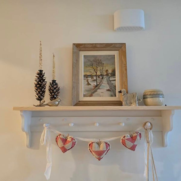 Shelf With Hooks, Shaker Peg Shelf, Housewarming Gift, Entryway ...