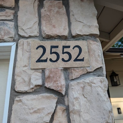 Address Stone, House Number, Inverted - Etsy