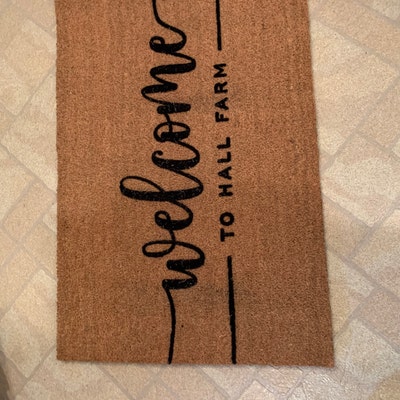 Welcome Doormat,custom Welcome Script Doormat,custom Doormat, Extra ...