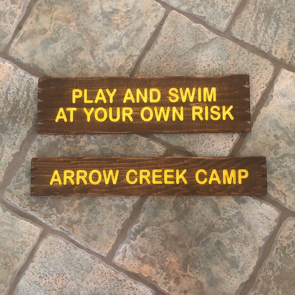 Campground Signs, Customizable, Carved, Routed, Cedar, Hand Painted ...