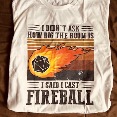 DM I Cast Fireball DND Dragon Dungeon Master Wizard Joke Retro Funny ...