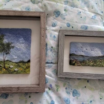 Felt Art, Needle Felted, Tree, Wool Art, Needle Felt Painting, Felt ...