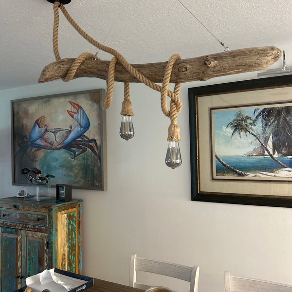 3 Ft Long Driftwood Branch Light, Floating Driftwood Chandelier ...