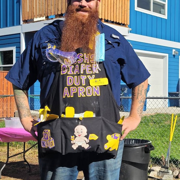 Personalized Daddy Diaper Apron, Personalized Novelty Apron for New Dad ...