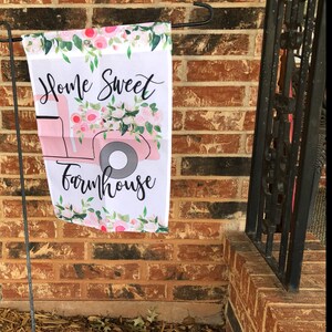 Personalized Garden Flag-home Sweet Home-welcome Flag-farmhouse Garden ...