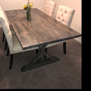 Farmhouse Dining Table Whitewash Rustic - Etsy